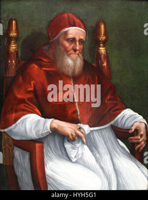 This portrait of Pope Julius II, painted by Raphael and his workshop ...