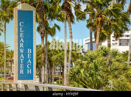 Welcome to Clearwater Sign, Clearwater Beach, Gulf Coast, Florida, USA ...