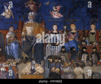 Ambrogio Lorenzetti’s 'Allegory of Good Government' left panel is a ...