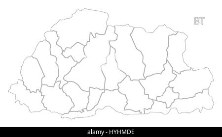 Bhutan map outline vector illustration Stock Vector Image & Art - Alamy