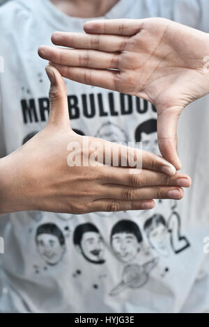 Human hands creating various shapes Stock Photo - Alamy