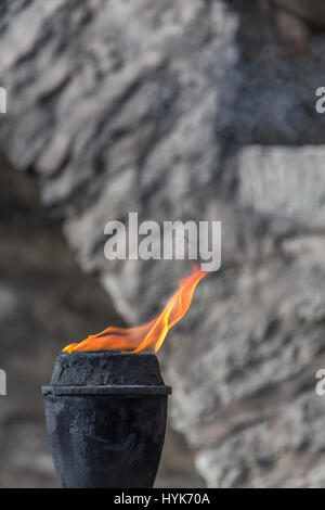 History of Torch and Candle Stock Photo - Alamy