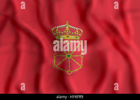 3d rendering of a Navarra flag waving Stock Photo - Alamy