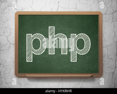 Software concept: Php on chalkboard background Stock Photo - Alamy
