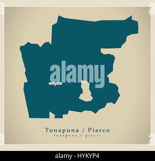 Map of Trinidad and Tobago with the provinces, Tunapuna-Piarco is ...