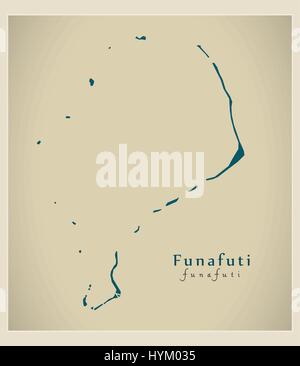 Vector map Tuvalu and Funafuti. Country and capital. Isolated vector ...