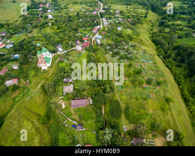 Small russian town aerial landscape Stock Photo - Alamy