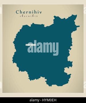 Chernihiv City (Ukraine) map vector illustration, scribble sketch City ...