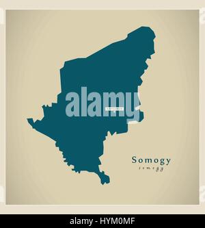 Map of Somogy, a province of Hungary Stock Vector Image & Art - Alamy