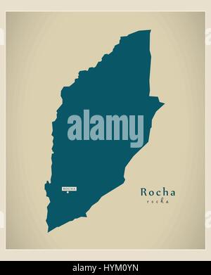 Map of Rocha, a province of Uruguay Stock Vector Image & Art - Alamy