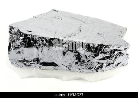 very pure silicon from Freiberg/ Germany isolated on white background ...