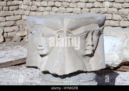 Artifact at the Temple of Hathor, Dendera Stock Photo - Alamy