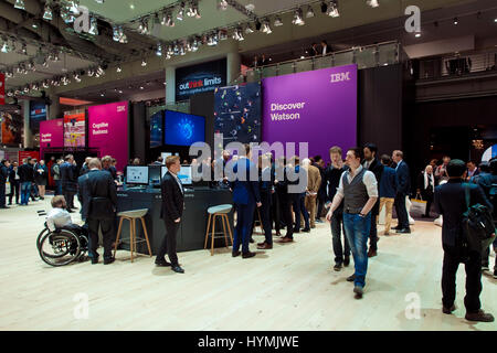 Hannover, Germany, IBM stand at the CeBIT Stock Photo - Alamy