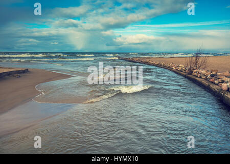 River Delta at daytime. The river flows into the sea Stock Photo - Alamy