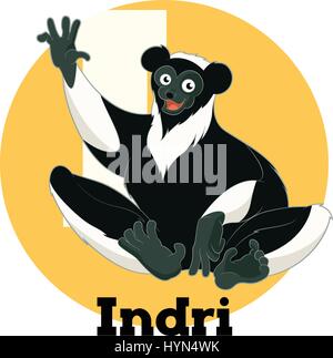 Cute Indri cartoon vector illustration Stock Vector Image & Art - Alamy