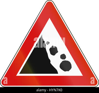 Road sign used in Malta - Intersection with roundabout Stock Photo - Alamy