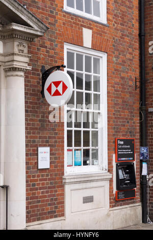 HSBC Bank Sign, Market Place, Warminster, Wiltshire, United Kingdom ...
