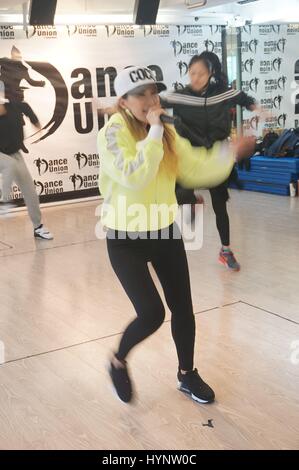 Hongkong, China. 05th Apr, 2017. Coco Lee rehearsing hard for her tour ...