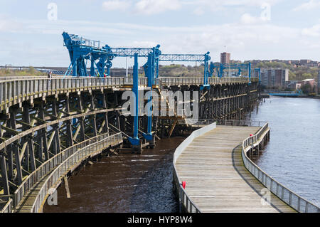 Dunston Staithes, by the River Tyne, at Gateshead, Tyne and Wear Stock ...