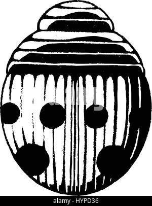Illustration of Scratchboard Engraved Ladybug Stock Vector Image & Art ...