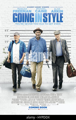 GOING IN STYLE (2017) ALAN ARKIN MORGAN FREEMAN MICHAEL CAINE ZACH ...
