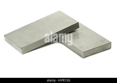 titanium ingots isolated on white background Stock Photo - Alamy