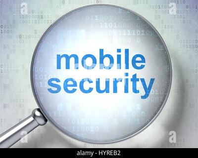 Privacy concept: Mobile Security with optical glass Stock Photo - Alamy