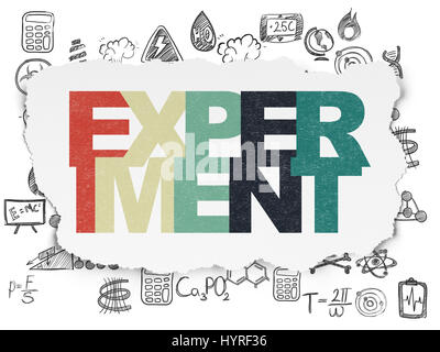 Science concept: Experiment on Torn Paper background Stock Photo - Alamy