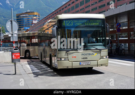 Two buses at the Innsbruck Bus Station, Austria Stock Photo - Alamy