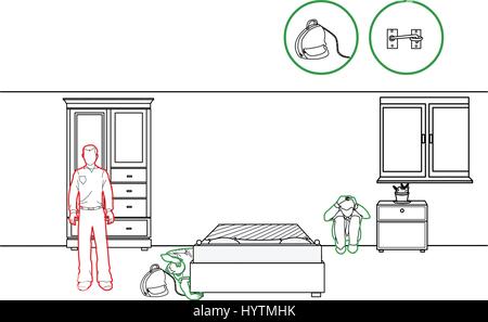 vector illustration of a earthquake protection methods Stock Vector ...