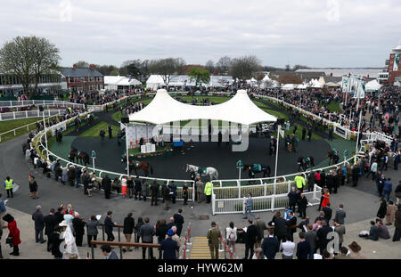 General view of the parade ring ahead of day three of Royal Ascot at ...