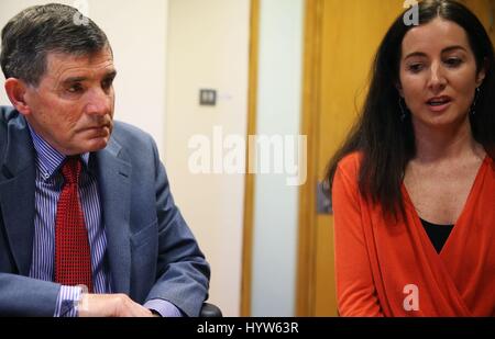 Michael Deely, father of Trevor Deely, with his daughter Michele Deely ...