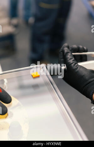 making double-layer glass windows, close up Stock Photo - Alamy