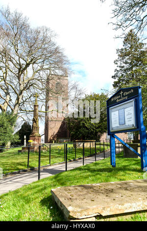 Goostrey village sign, Cheshire Stock Photo - Alamy