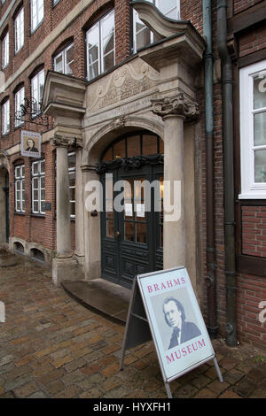 Johannes Brahms house in Hamburg, his birth place German composer, 1833 ...