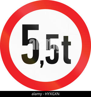 Road sign used in Cyprus - Minimum distance between trucks Stock Photo ...