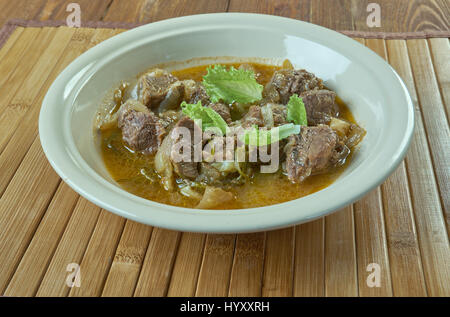 Kamounia beef and liver stew prepared with cumin.Egyptian cuisine and ...