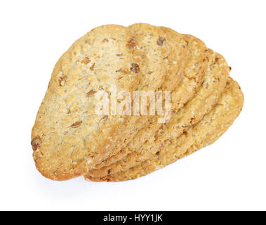 Oval-shaped cookies isolated on white background Stock Photo - Alamy