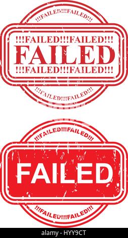 failed sign. unsuccessful symbol. failure icon. Vector illustration ...