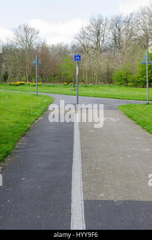 cycle path sign Shared route for pedal cycles and pedestrians only sign ...