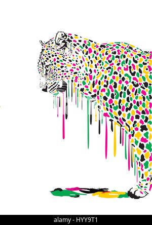 Leopard, abstract painting Stock Vector Image & Art - Alamy