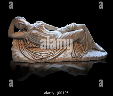 Sculpture The Sleeping Ariadne. Roman Marble statue. Ancient stone ...