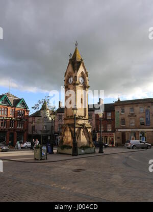 Victorian Clock Tower Market Square Penrith Cumbria UK April 2017 Stock ...