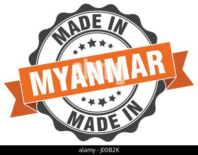 Made in Myanmar - rubber stamp - vector, Republic of the Union of ...