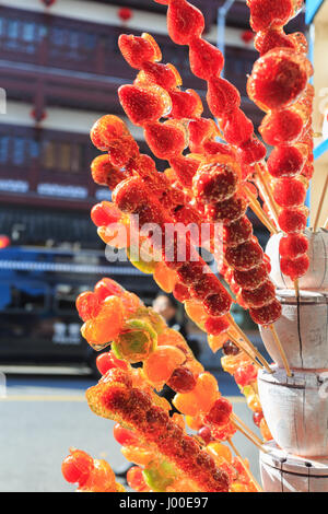 Candied fruits on a stick a traditional chinese sweets Beijing China ...