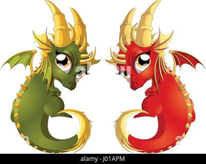 angry dragon cartoon Stock Vector Image & Art - Alamy