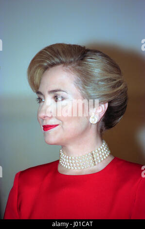 First lady Hillary Rodham Clinton introduces the "Millennium Evening ...