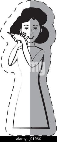 Facial expressions of a cute woman. Different female emotions set ...