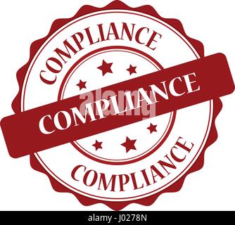 compliance stamp. compliance round ribbon sticker. label Stock Vector ...