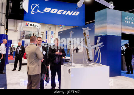 Boeing exhibit booth at US Navy League Sea-Air-Space Exposition ...